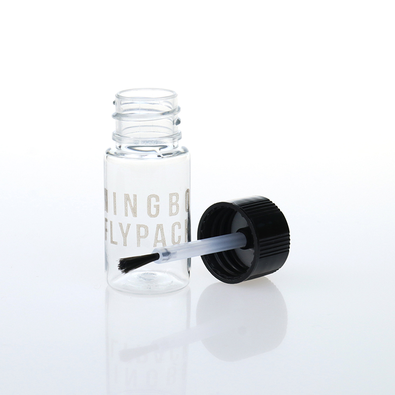 Clear 10ml pet plastic brush nail polish bottle 10ml touch up bottle ...