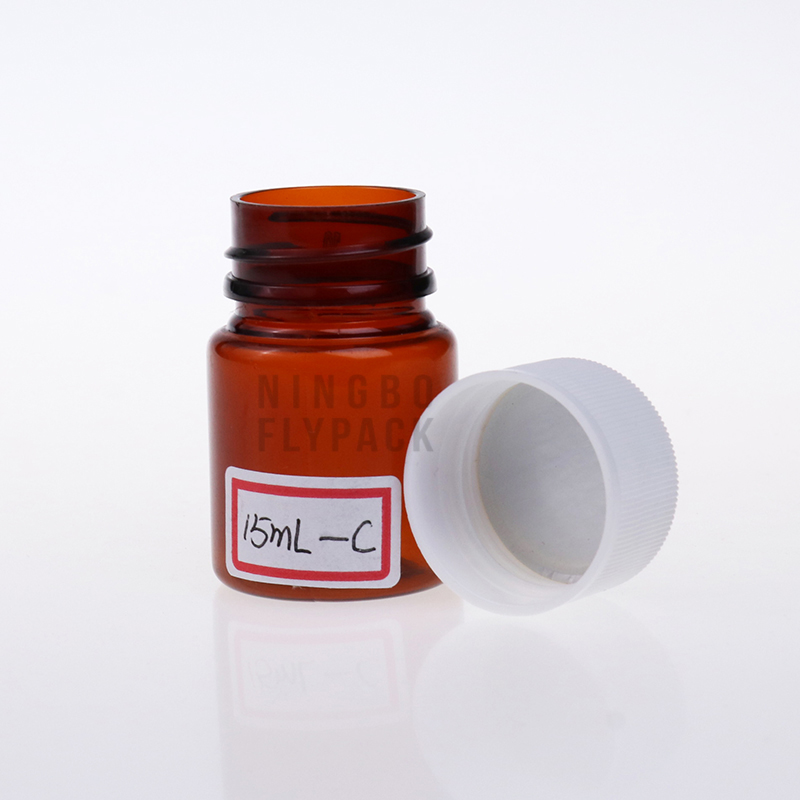 Plastic Capsule Supplement Container 15ml clear /amber PET plastic ...